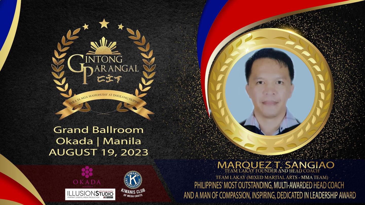 Coach Mark Sangiao honored at Gintong Parangal 2023